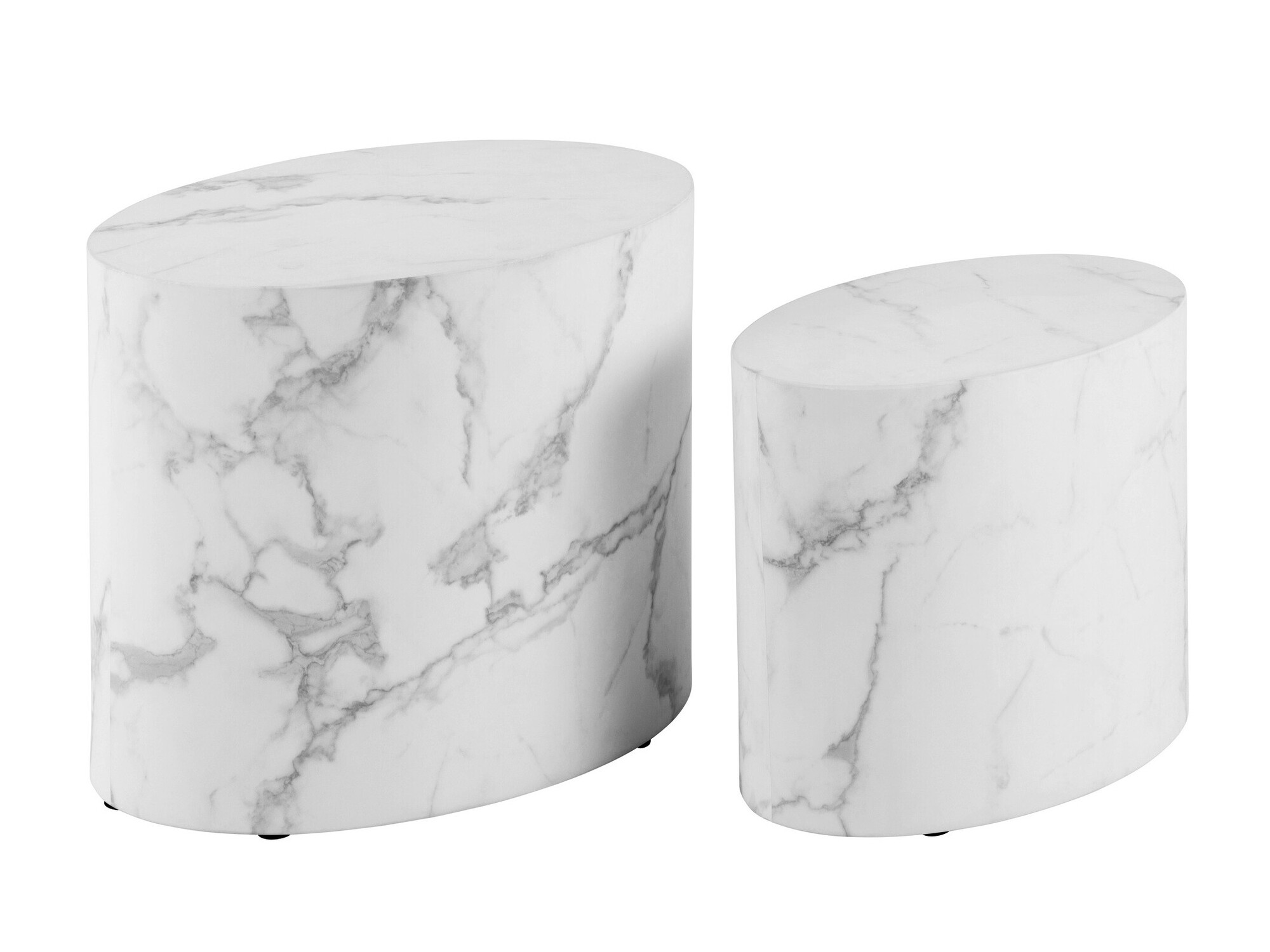 Komplet stranskih mizic Oakland 780 (Beli marmor) - Pohištvo za dnevno ...