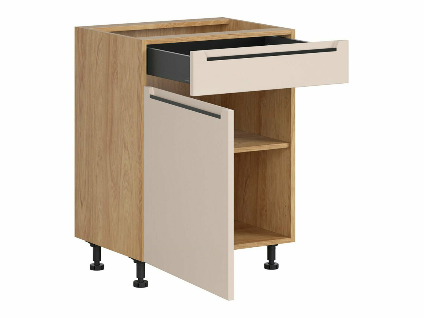 Modularna omarica s predalom in vrati Riso Beige 105 - Pohištvo za ...